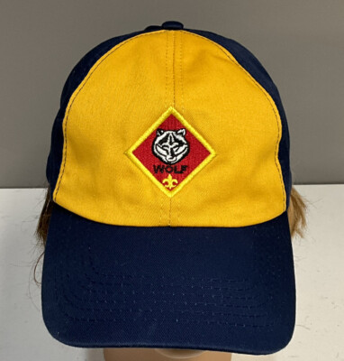 Cub Scouts Hat Cap Adjustable Strapback Medium Large Wolf Boy Scouts ...