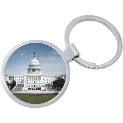Capital Building Keychain - Includes 1.25 Inch Loop for Keys or ...