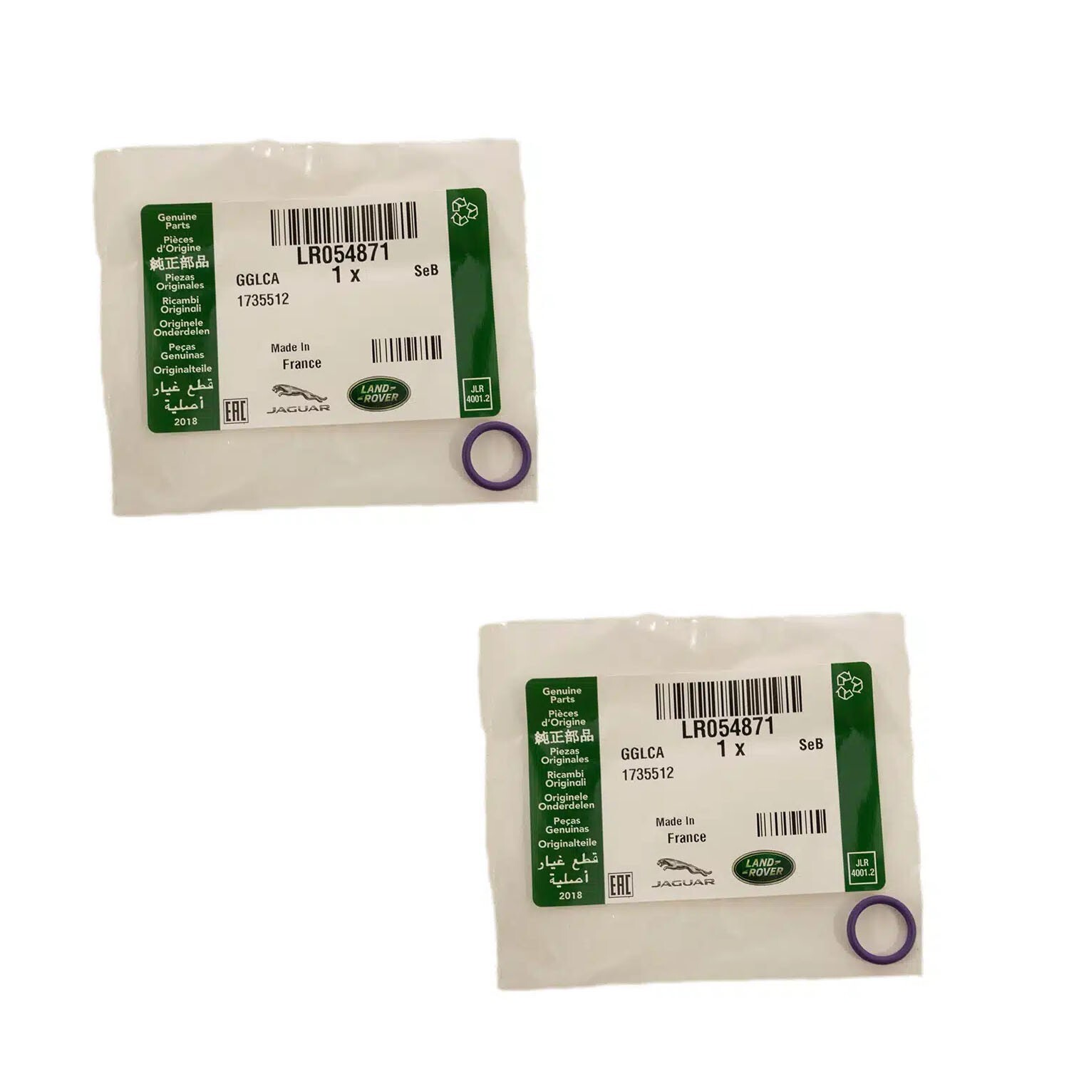 JAGUAR LAND ROVER A/C O-RING SET of 2 LR054871/ T2R4991 OEM | eBay