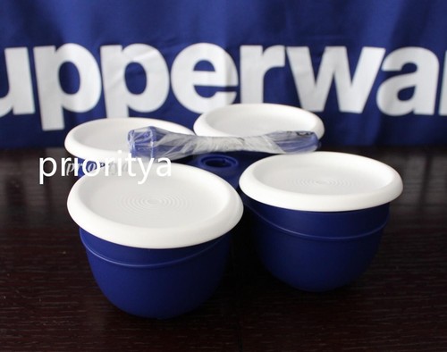 Tupperware Everyday Essentials Condiment Holder Caddy w/ Seal Indigo Blue New | eBay