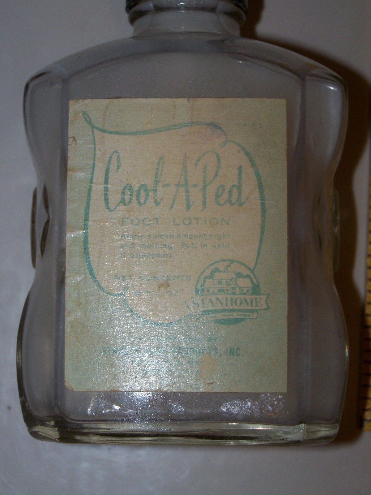 Vintage Stanhome Cool-A-Ped Foot Lotion Art Deco Style Bottle Bakelite ...
