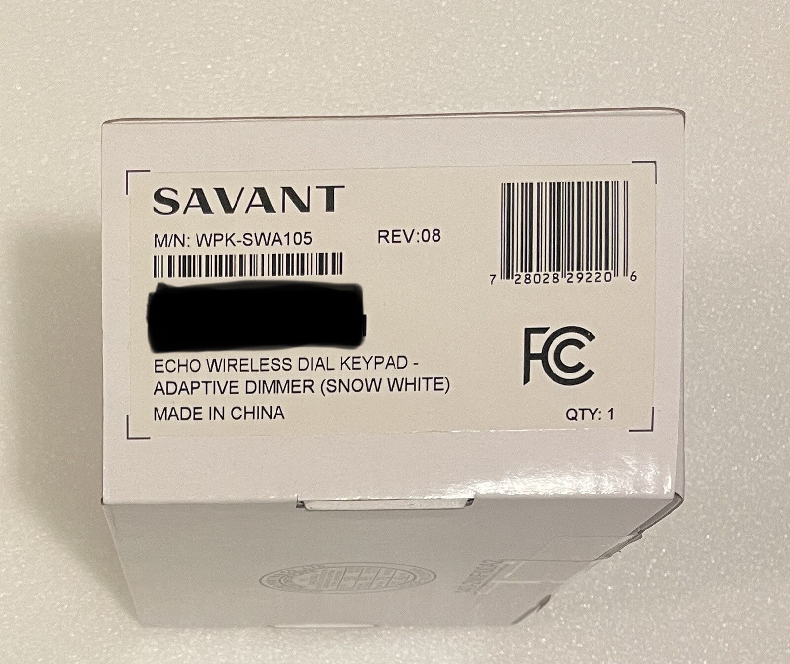 Savant WPK-SWA105 Echo Wireless Dial Keypad -Adaptive Dimmer (Open Box ...
