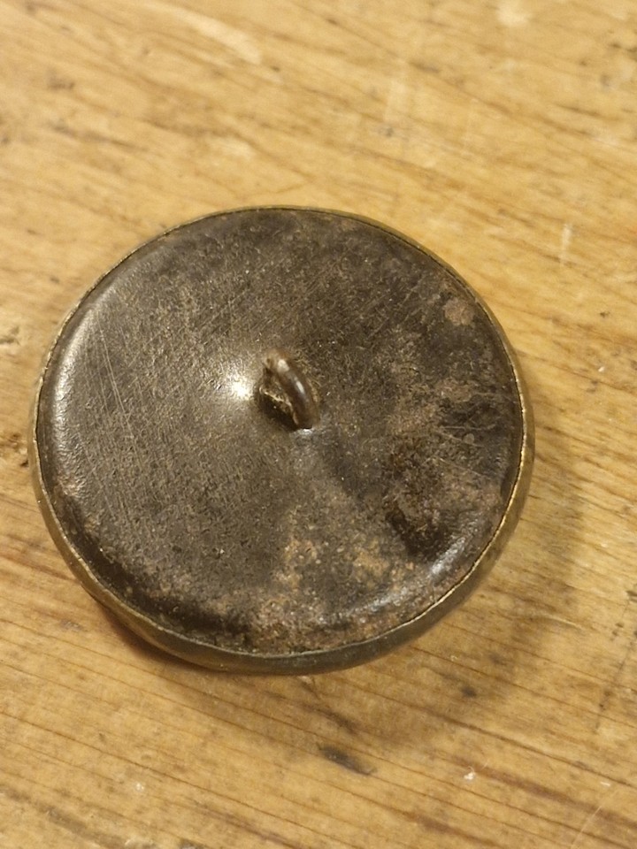 Antique Victorian Brass On Wood Backing Picture Button | eBay UK