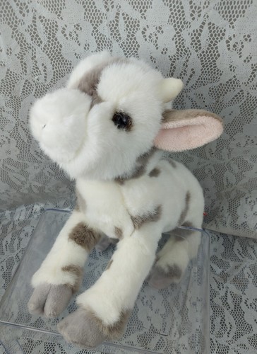 Douglas Baby Goat Plush White Brown Spotted Spots Farm 15" Stuffed ...