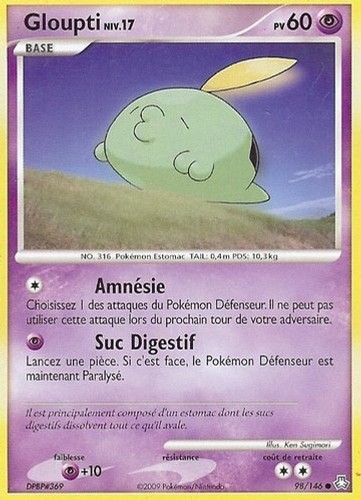 POKEMON ""GLOUPTI"" Card Niv 17 Awakening of Legends 60PV 98/146 VF | eBay