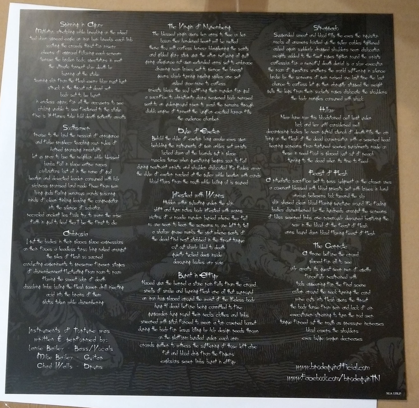 BRODEQUIN ‎– Instruments Of Torture (Silver/Black MArbled Vinyl) Ltd ...