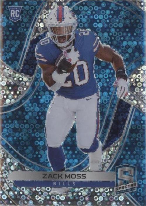 2020 Panini Spectra - Rookies Zack Moss #166 Neon Blue /60 (RC) for ...