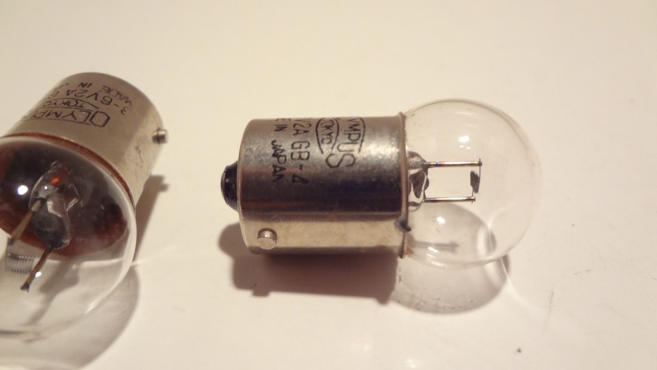 OLYMPUS MICROSCOPE BULB 8M102 (QTY2) 3-6 VOLT 2A #GB4 CLEAR | eBay