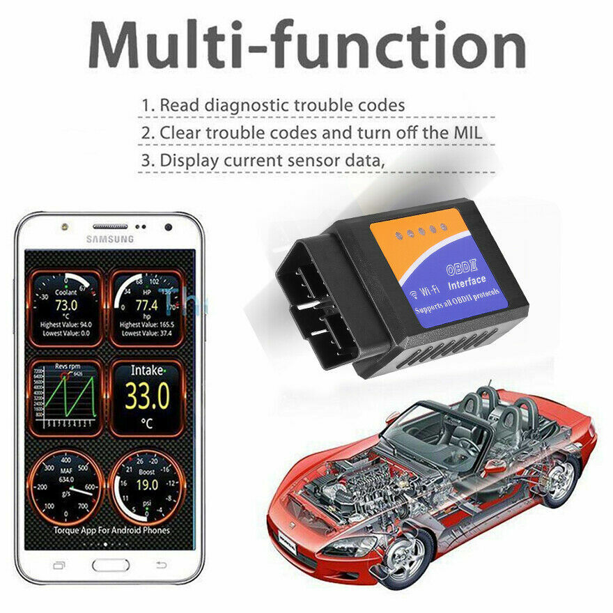 WiFi OBD2 Scanner WiFi Tool Engine Code Reader Car Accessories ...