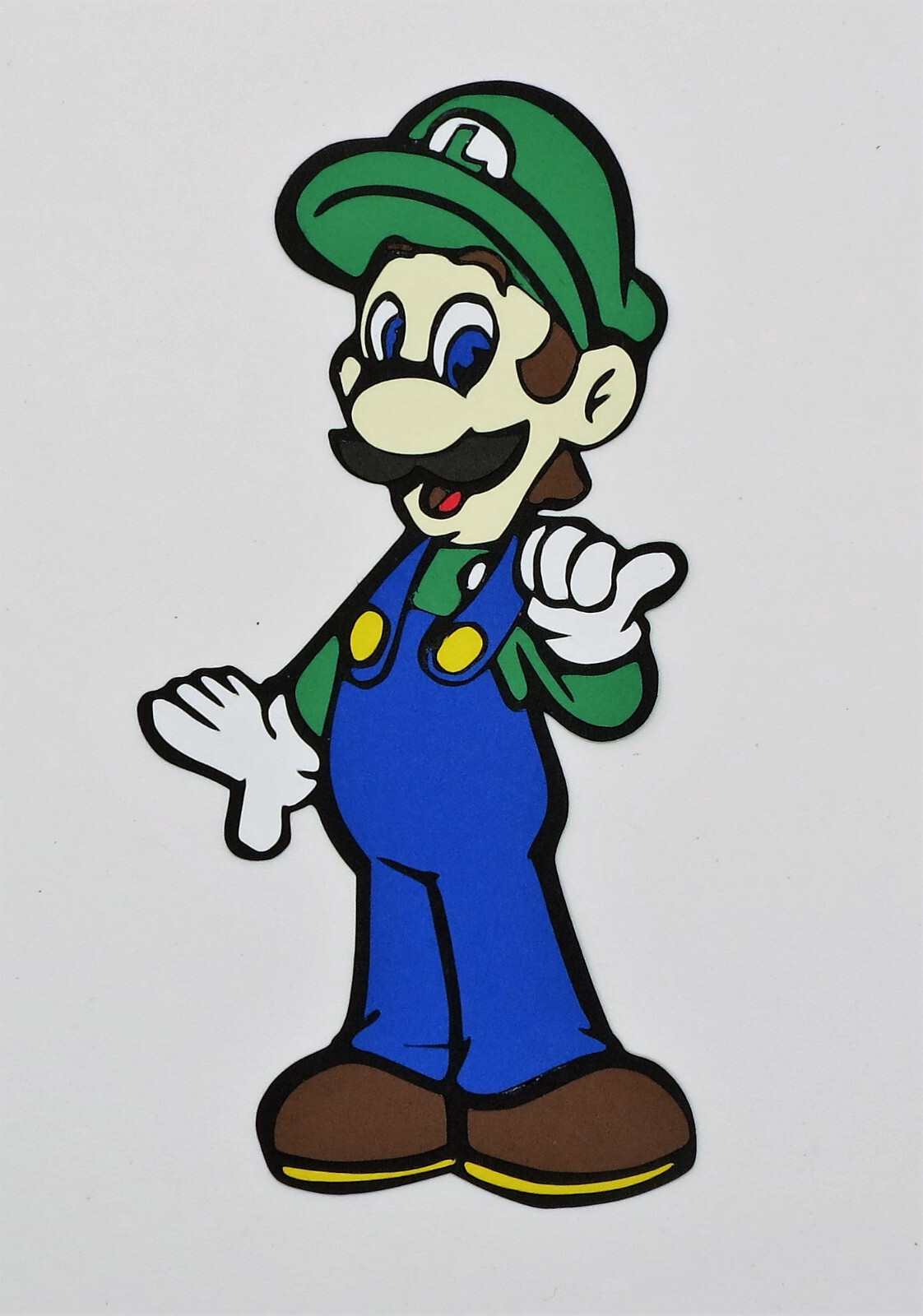 Super Mario Luigi Title Paper Die Cut Scrapbook Embellishment | eBay