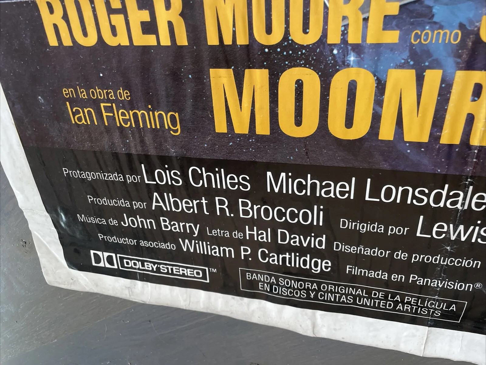 1979 Spanish James Bond 007 Moonraker Original Folded Movie Poster ...