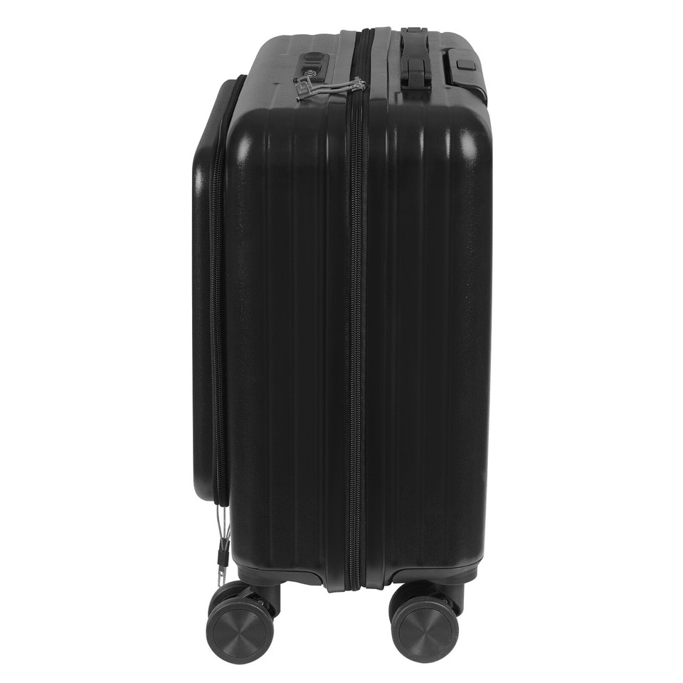 18" Boarding Suitcase Trolley Case ABS Luggage Bag w/USB Port & Front ...