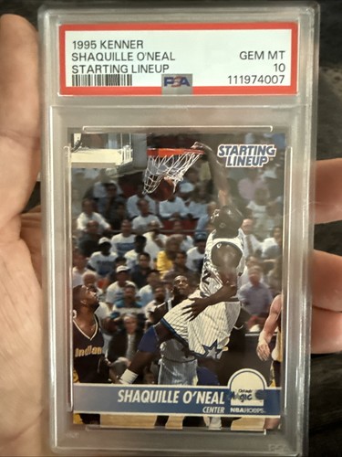 1995 Kenner/Hoops Starting Lineup Cards #NNO Shaquille O'Neal PSA 10 ...