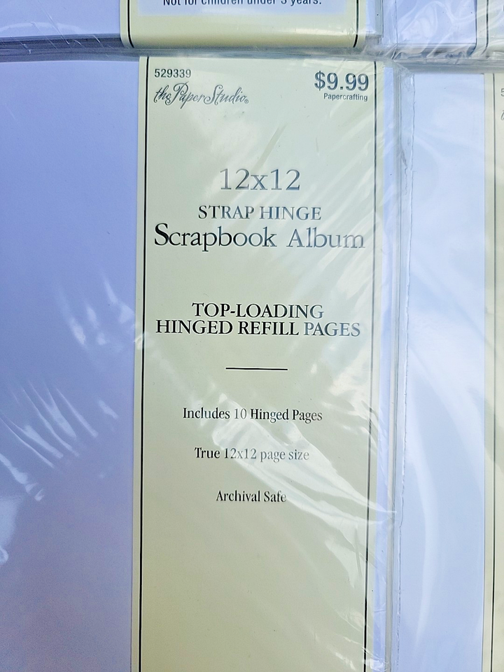 6 Pk The Paper Studio 12x12 Strap Hinge Scrapbook Album Refill Pages Top Loading | eBay