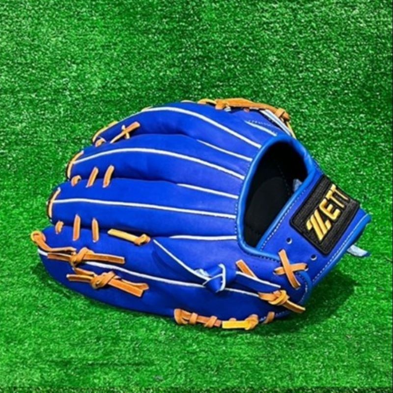 ZETT 13” Baseball Gloves Mitts Outfield Leather Right Hand RHT T Web Blue | eBay