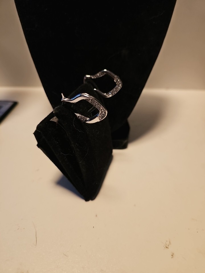 New Silver Diamond Cut Earrings | eBay