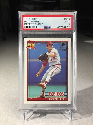 1991 Topps Desert Shield Rick Mahler #363 - PSA 9 - Cincinnati Reds | eBay
