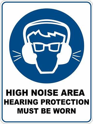 High noise hearing prot - Mandatory Safety Sign Plaquard Sticker Decal ...