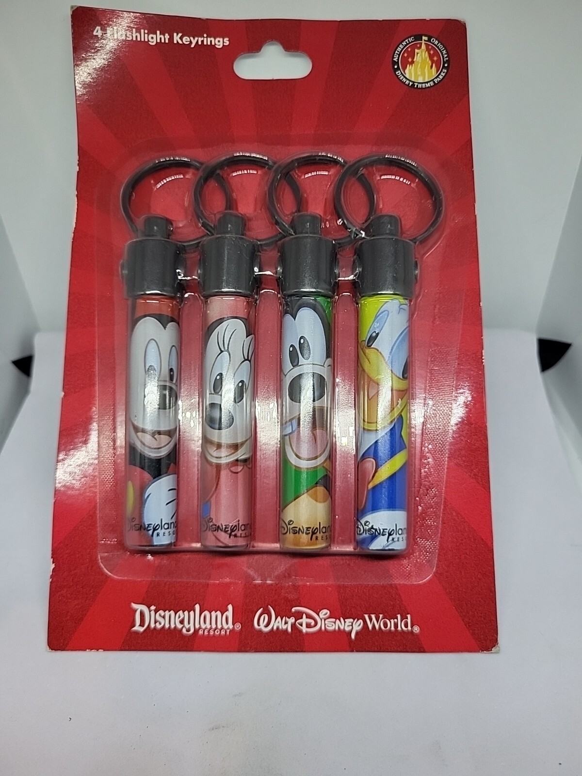Disneyland Resort 4 flashlight keyrings Mickey And Friends | eBay