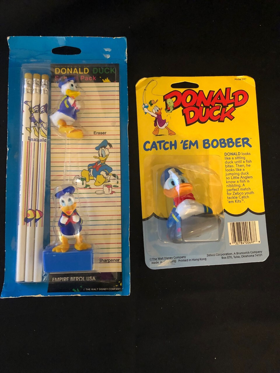 Vintage Disney Donald Duck Pencil set and Fishing Bobber | eBay