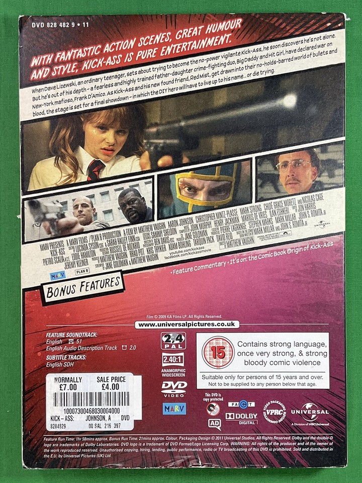 Kick-Ass DVD, 2012, Nicolas Cage, Vaughn, Cert 15 5050582848298 | eBay UK