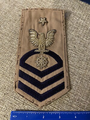 Bullion Senior Chief Petty Officer Engineman Rate Patch US Navy Tan USN ...