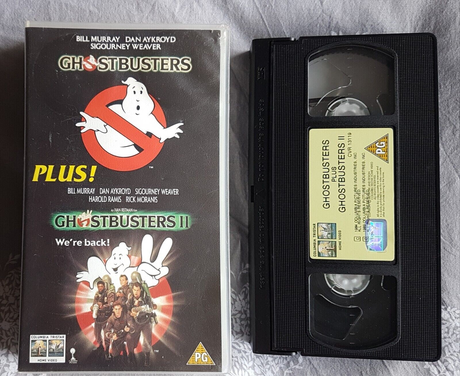 GHOSTBUSTERS 1 + 2 (VHS) Dan Aykroyd + Bill Murray + Sigourney Weaver ...