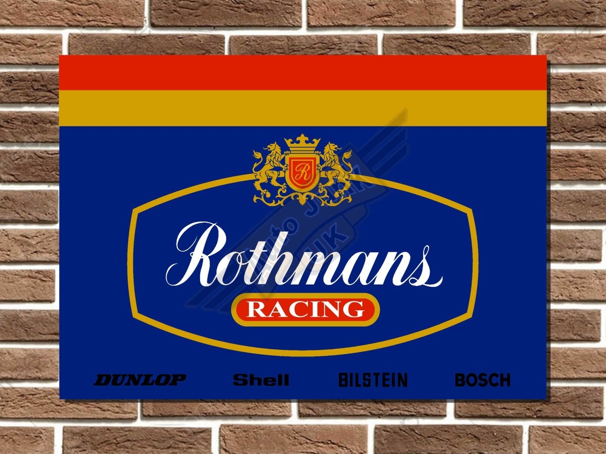 Rothmans Logo Rothmans Red Racing With Gold Outline Sticker 6", 8",