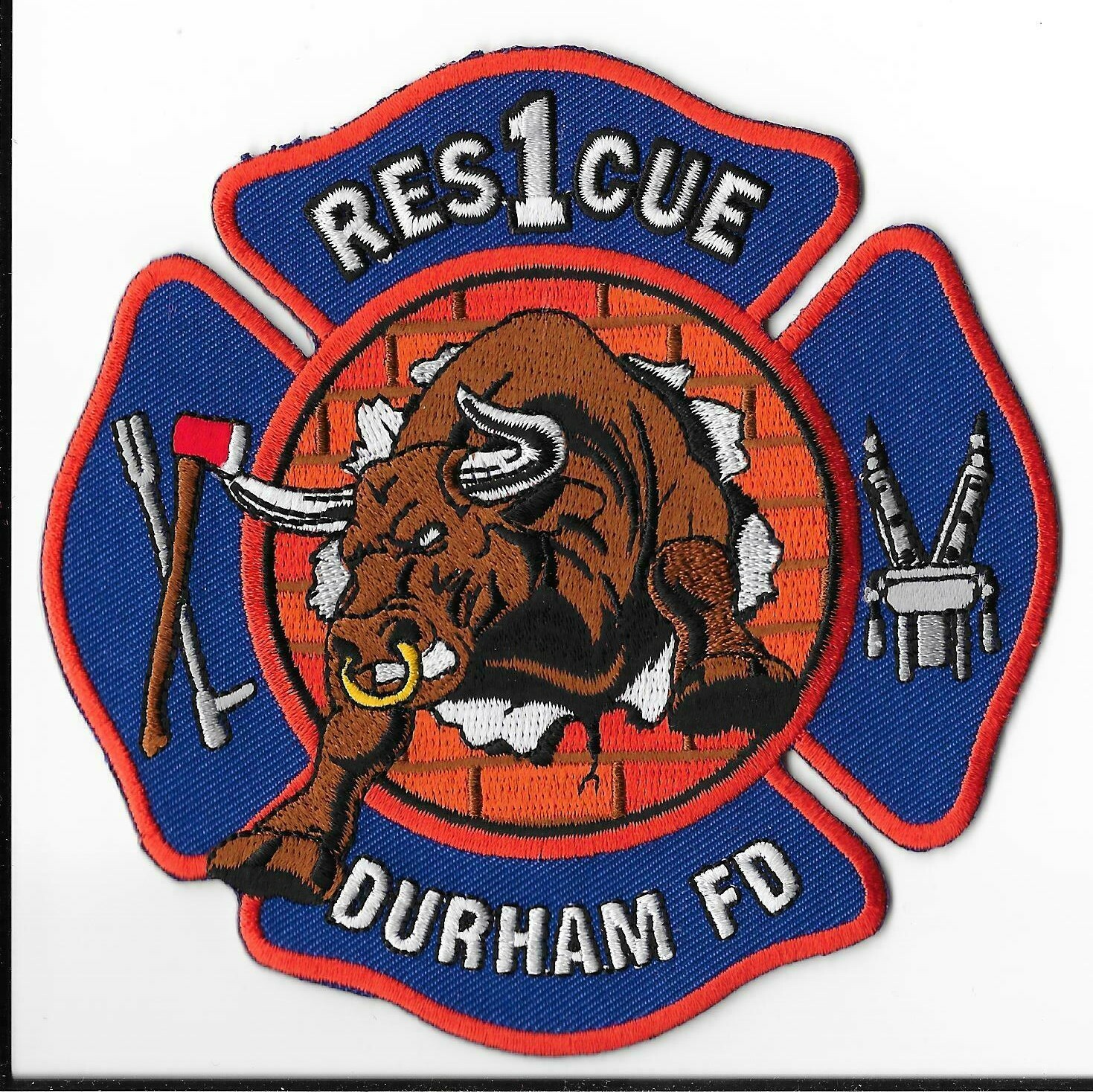 Durham Fire Department, North Carolina Rescue 1 Shoulder Patch V1 | eBay