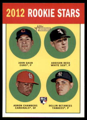 Gaub RC/Reed RC/Chambers RC/ Betances RC Card 2012 Topps Heritage #54A ...