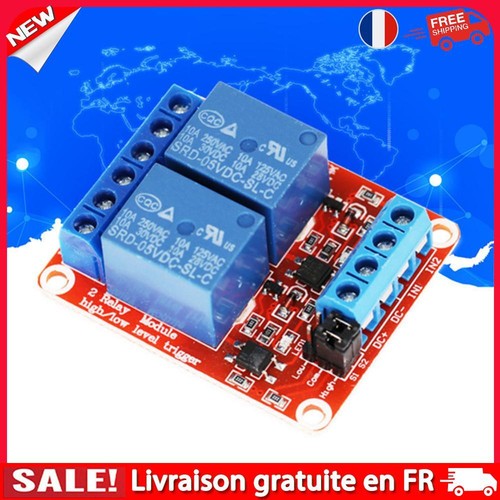 fr Module de commutation de relais 1/2/4/8 canaux avec optocoupleur 5V ...
