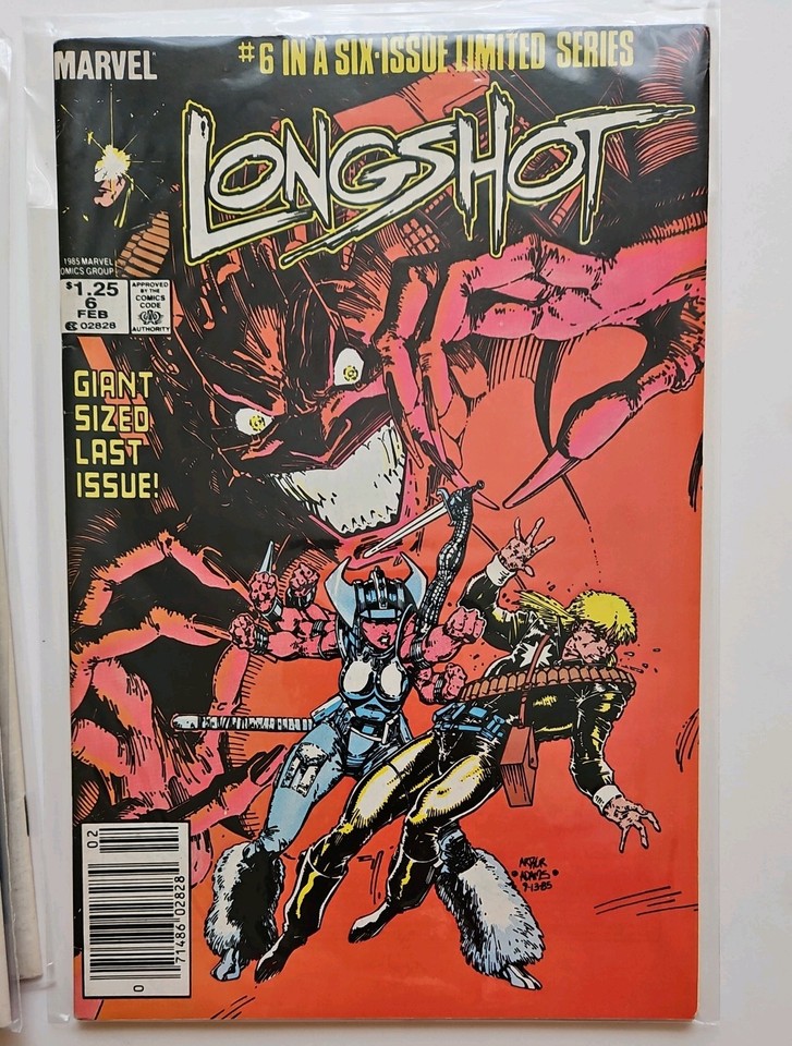 Longshot (1985) Complete Marvel Comic Miniseries 1 2 3 4 5 6 Mojo 1st ...