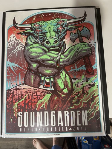 Soundgarden Munk One 2011 Tour Poster 2021 Reprint AP Signed And ...