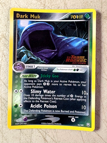 Dark Muk - 16/109 - Pokemon Ex Team Rocket Returns Reverse Holo LP/MP ...