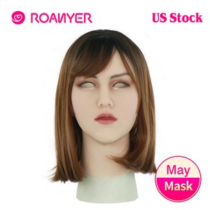 Roanyer Realistic Silicone Female Head Mask for Cosplay Crossdresser ...
