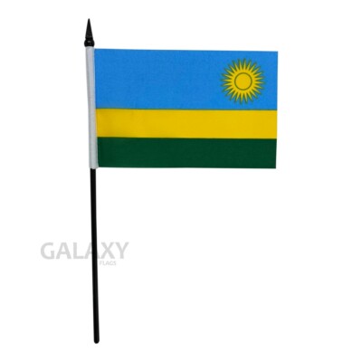 "4x6" Rwanda Flag / Rwanda Desk Flag / Rwanda Stick Flag | eBay