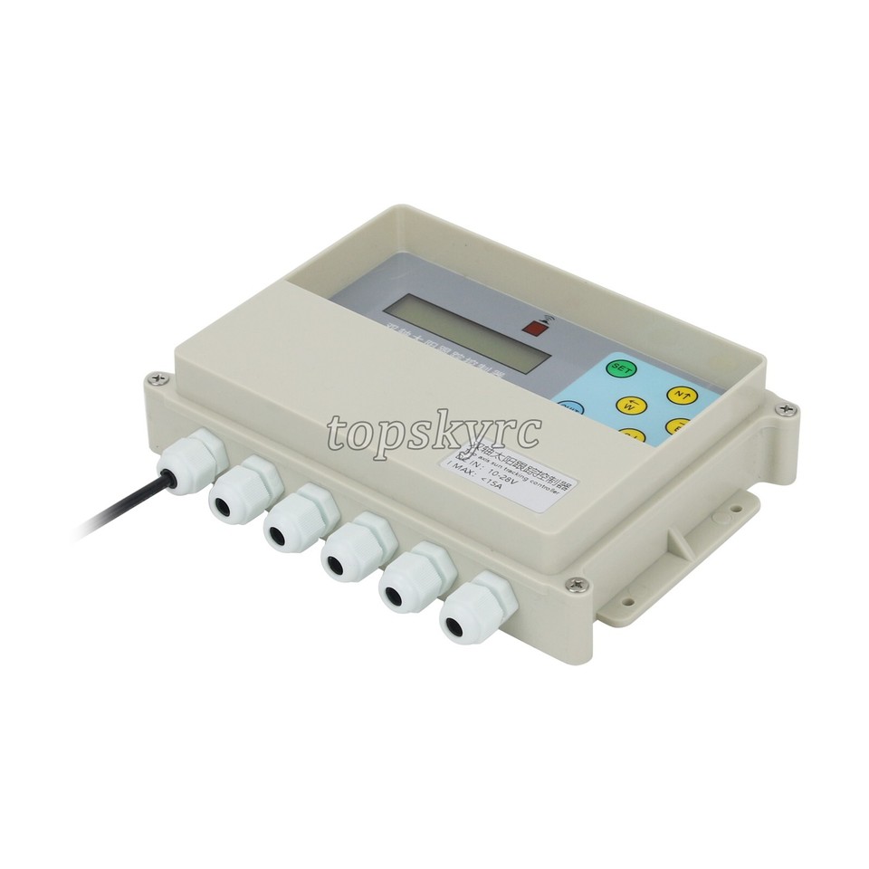 Dual Axis Automatic Solar Tracker Controller w/ Remote Control Wind ...