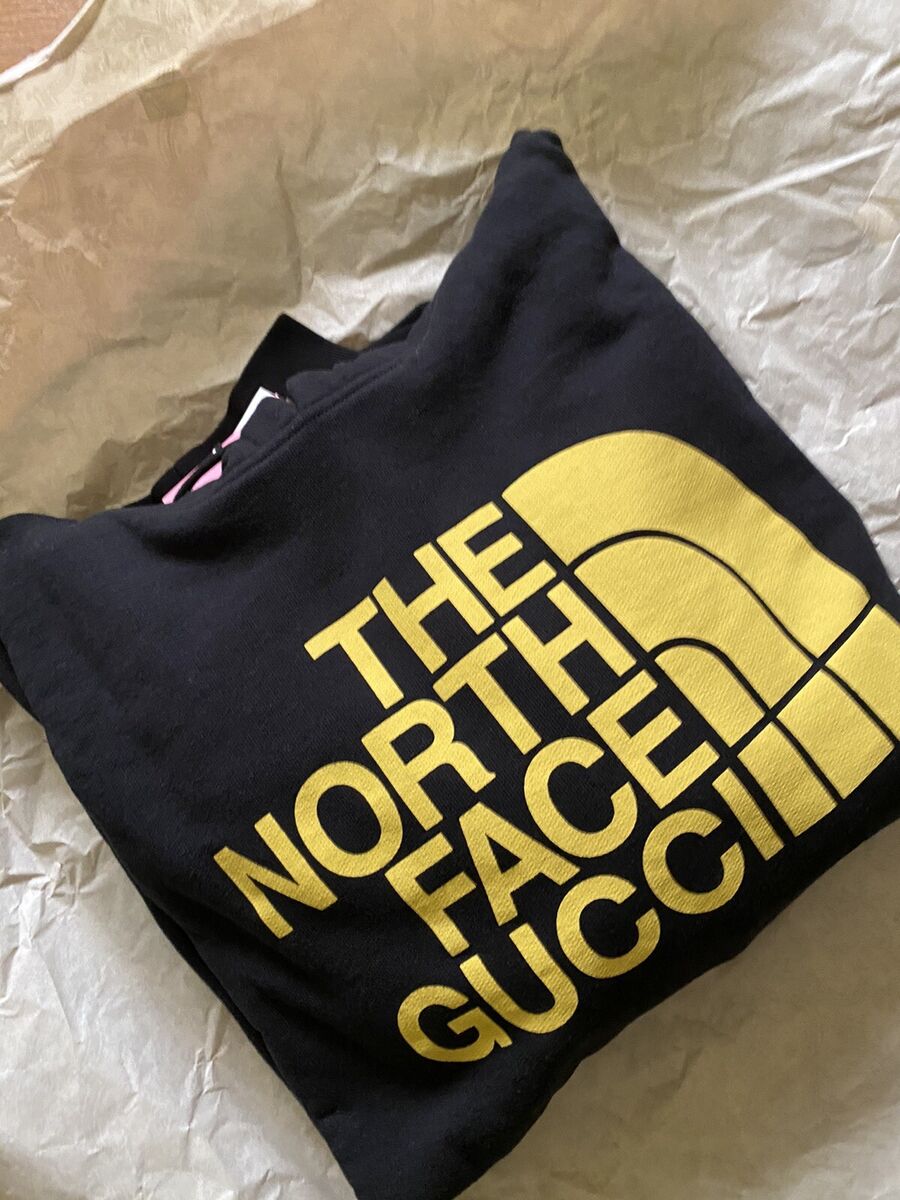 BRAND NEW GUCCI X THE NORTH FACE SWEATSHIRT HOODIE BLACK L BRAND NEW GUCCI X THE NORTH FACE SWEATSHIRT HOODIE BLACK L