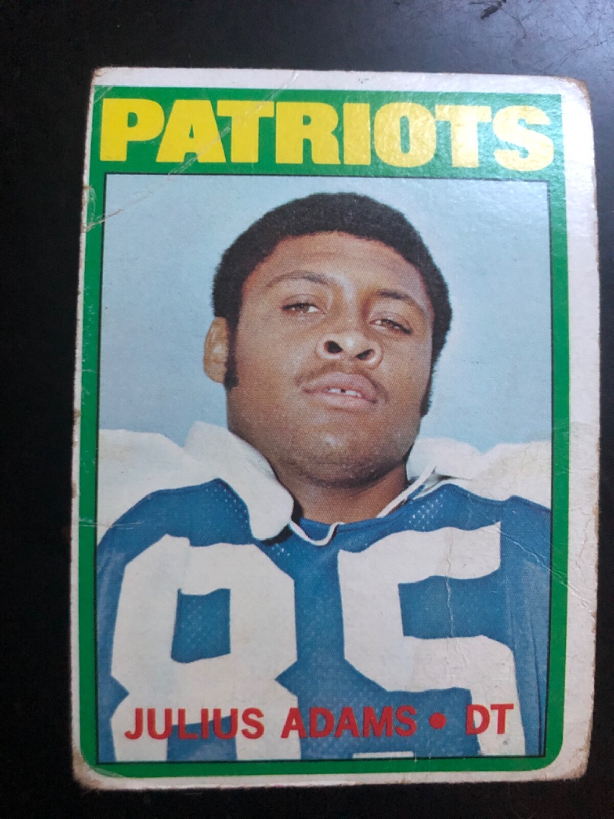 1972 Topps Patriots Julius Adams Football Card #97 | eBay
