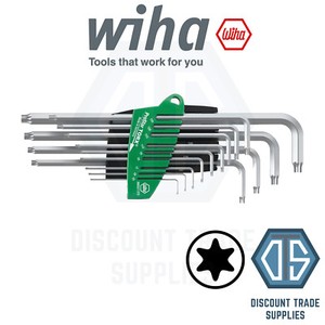 Wiha 13 Piece Torx Allen Key Set T5 to T45 In ProStar Holder Titanium ...
