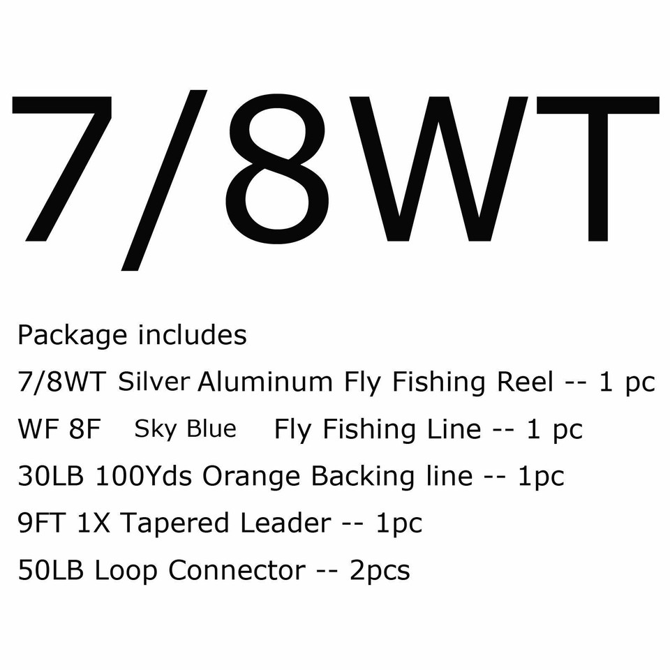 Fly Fishing Reel Combo 1/2 3/4 5/6 7/8WT Large Arbor Fly Reel Line Not ...