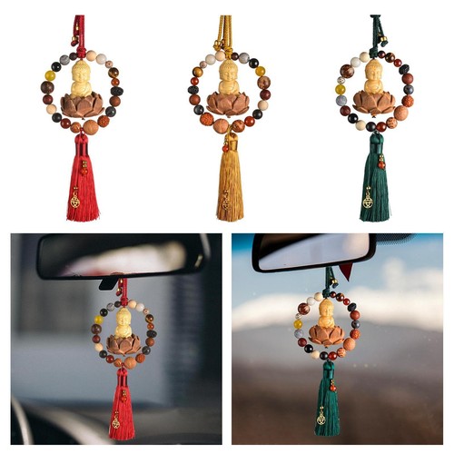Buddha Statue Car Pendant, Dangling Ornament Gift, Wood Decorative ...