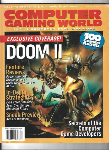Computer Gaming World Magazine July 1994 Doom II #120 No label | eBay