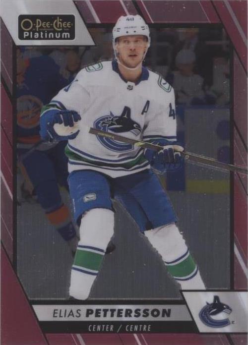 2023-24 O-Pee-Chee Platinum - Elias Pettersson #20 Matte Pink for sale ...