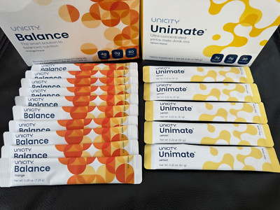 Unicity Feel Great Combo - Balance 10 packs and Unimate Lemon 5 packs ...