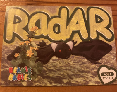 1999 Radar the Bat 221 Series 4 2nd Edition TY Beanie Baby Trading Card ...