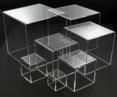 T'z Tagz Clear Acrylic Display Stand 5-Sided Stackable Box, Bin or Dust ...