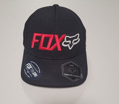 Black/Red FOX Racing Hat Cotton Mesh YOUTH | eBay
