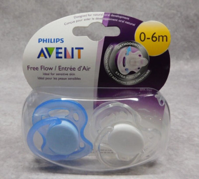 Philips Avent Orthodontic Baby Pacifiers 0-6 Months New 2 Pack Free Air ...