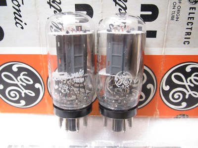 6SN7 GTB GE COIN BASE Bridge Filament PLATINUM MATCHED PAIR NOS NIB | eBay